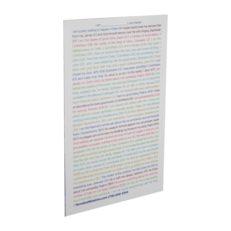 Confession Cards Archives - Terradez Ministries